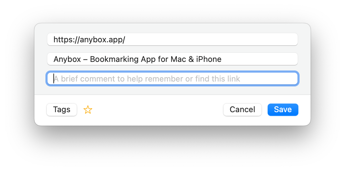 Anybox – Bookmarking App for Mac & iPhone